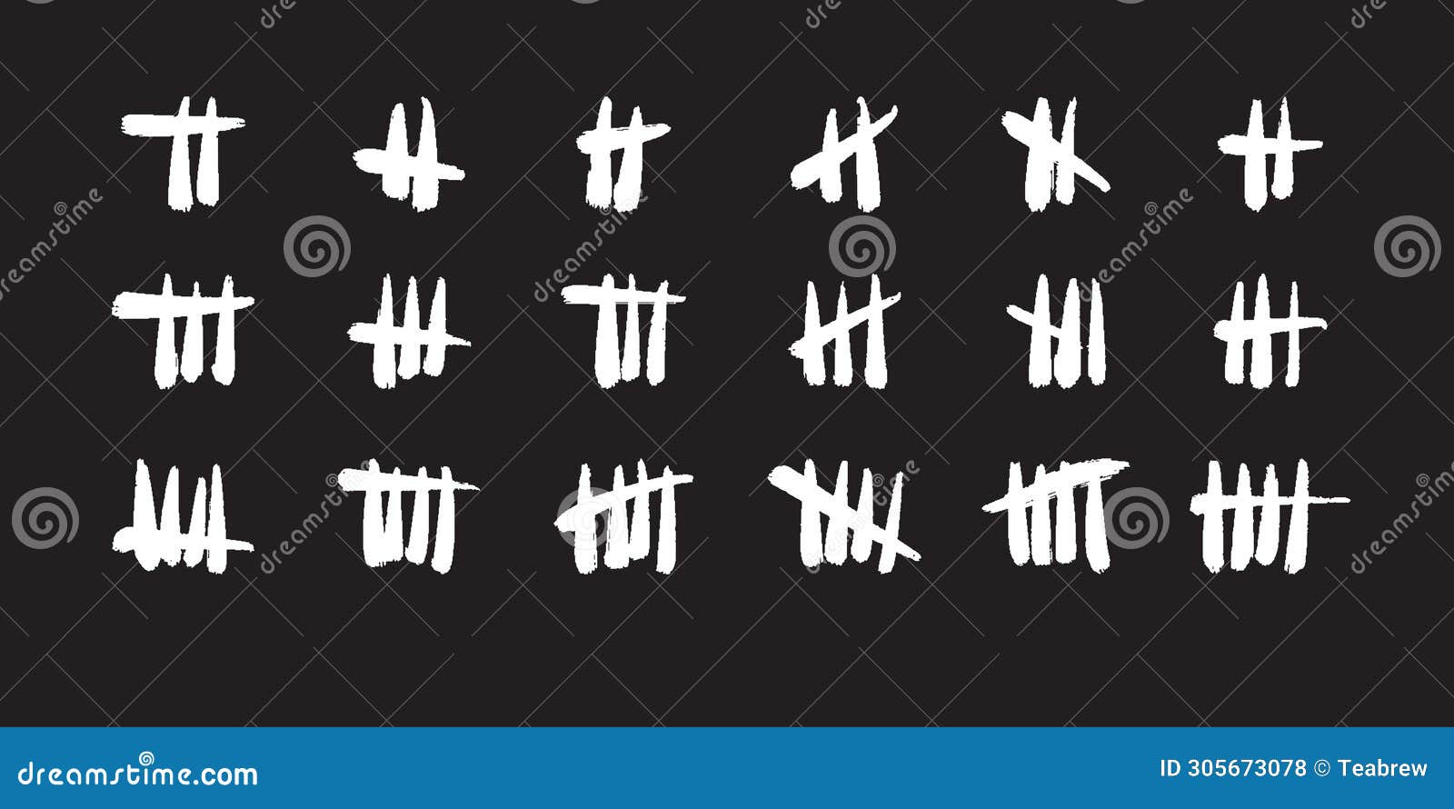 Set of Tally Marks. Vector Hand Drawn Icons. Stock Vector ...