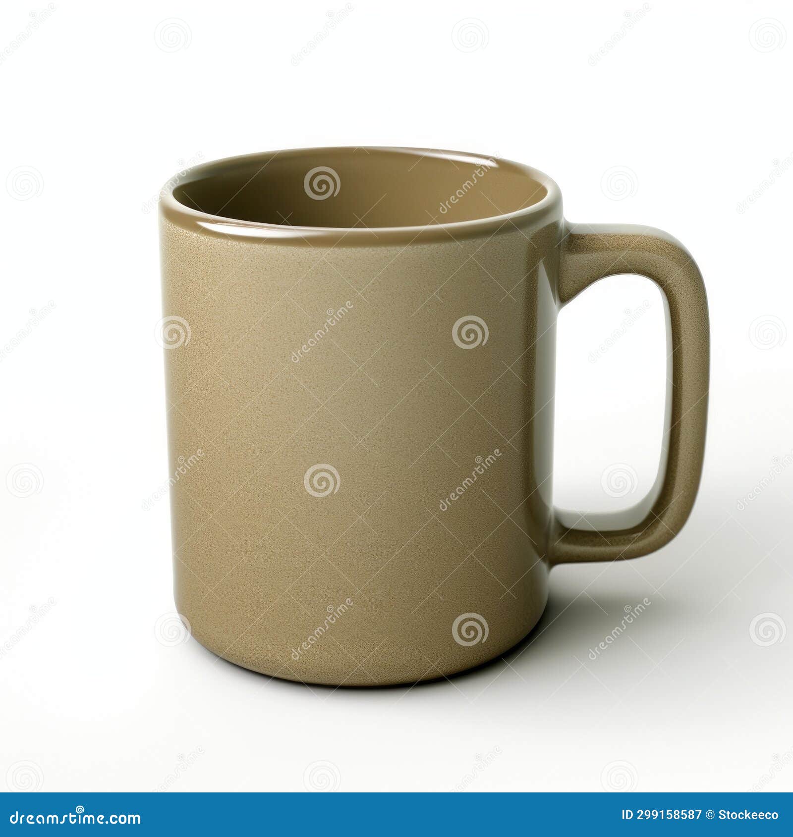 Realistic Tan Cup on White Background Hyper-detailed Precisionist Style ...