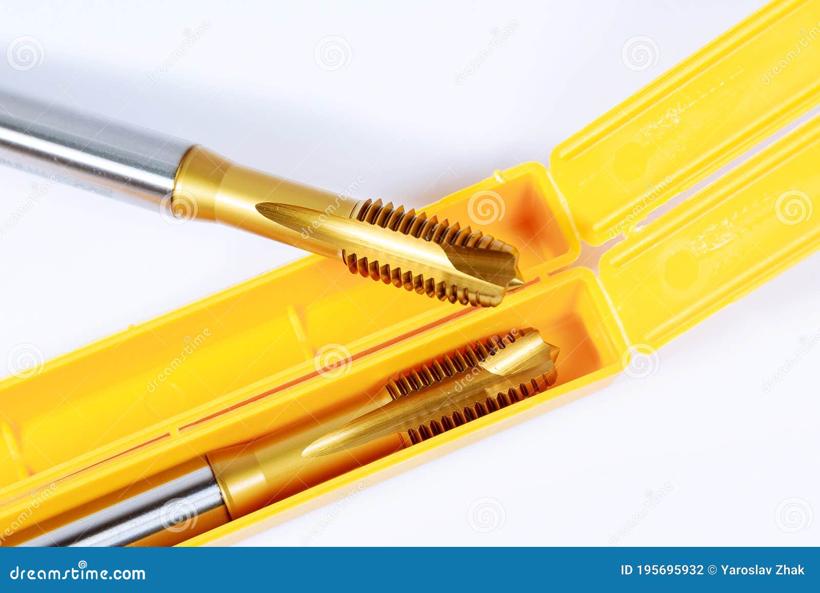 Set of Tap for Threading in Metal. Tool for Metal Processing Stock ...