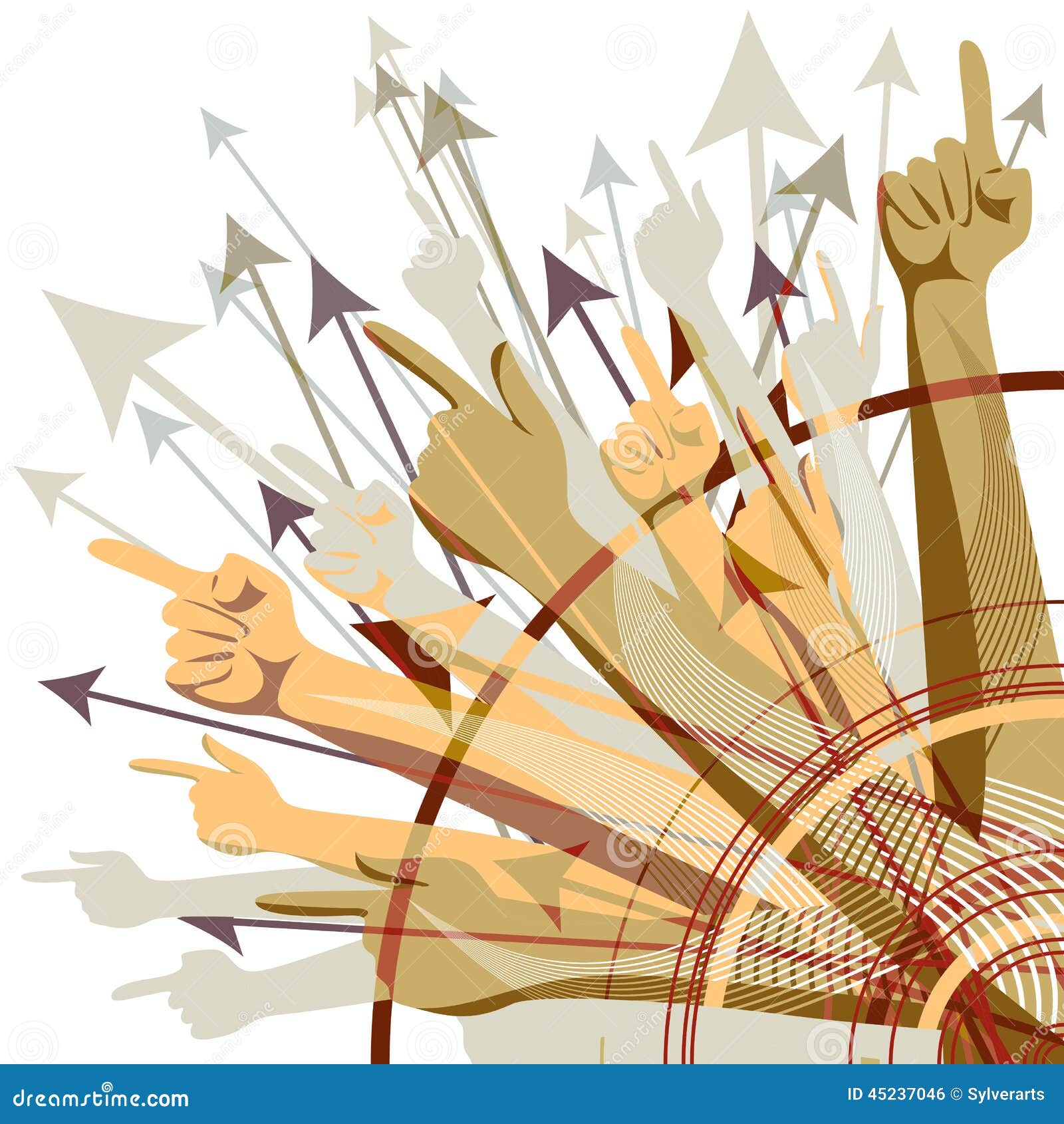 3d Man With Target And Arrows Stock Photo | CartoonDealer.com #45290712