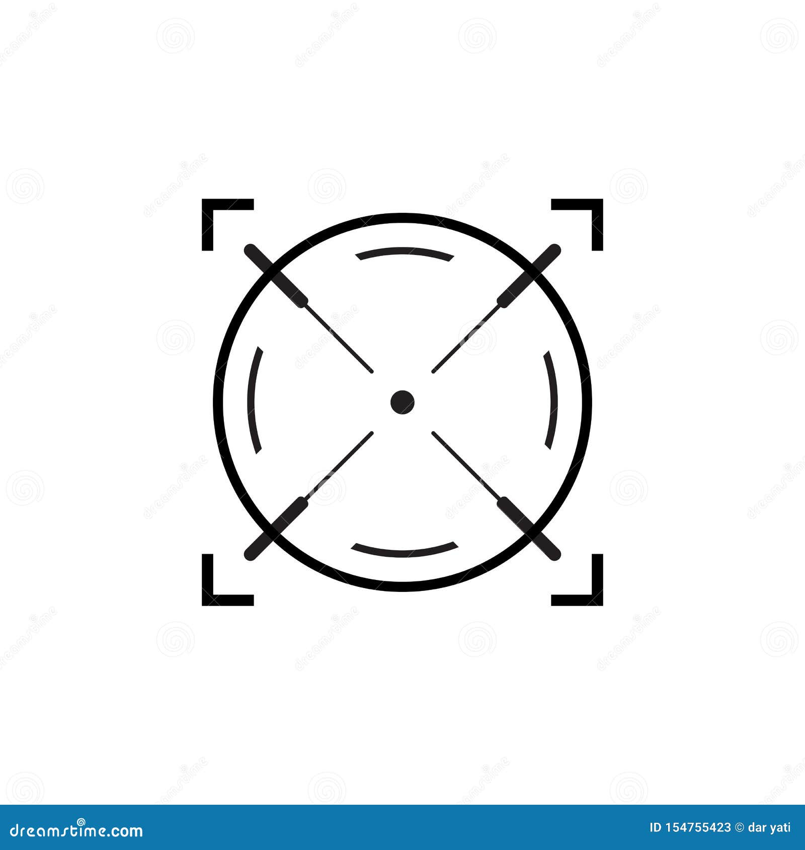 Set of target icon stock vector. Illustration of interface - 154755423