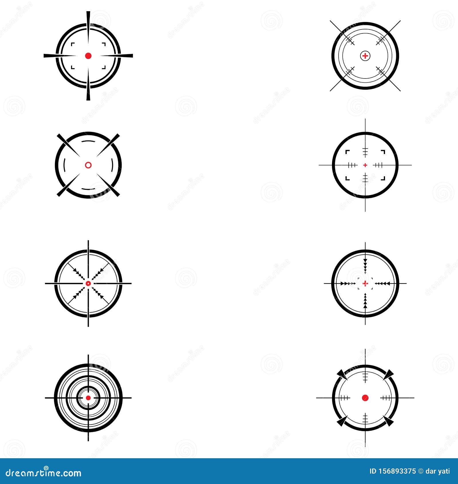 Set of target icon stock vector. Illustration of market - 156893375