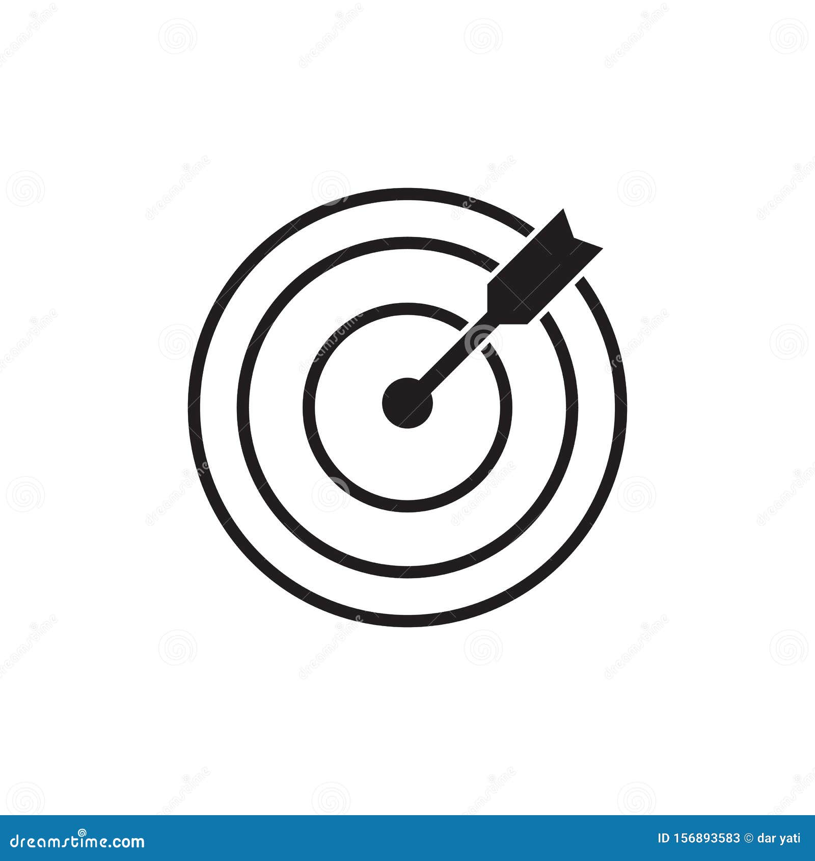 Set of target icon stock vector. Illustration of hitting - 156893583