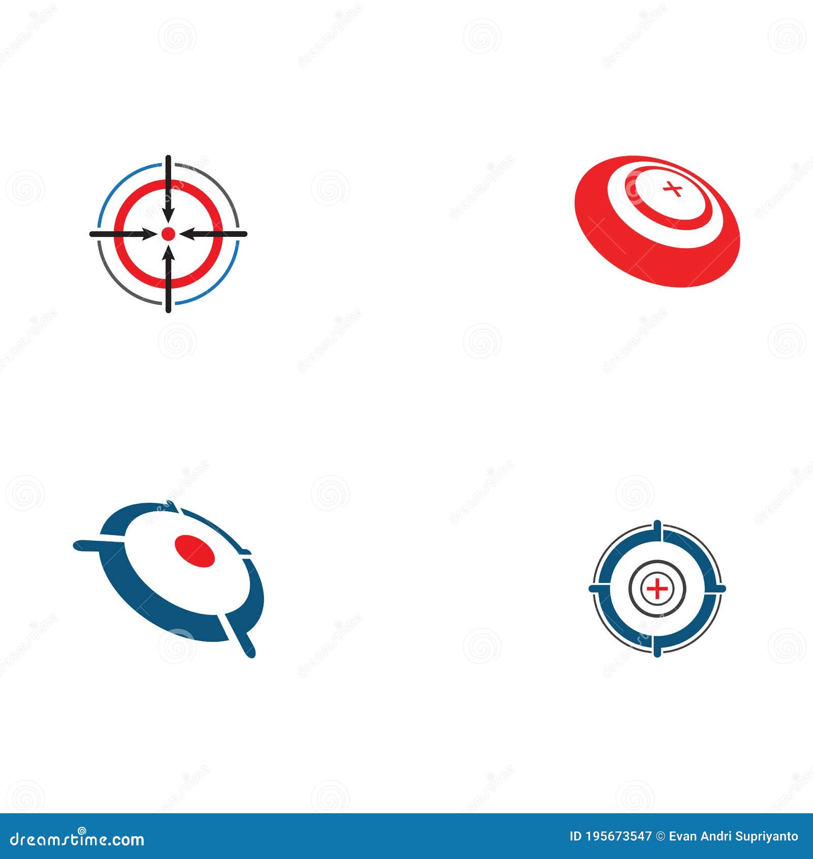 Set Target Icon Vector Illustration Design Template Stock Vector ...