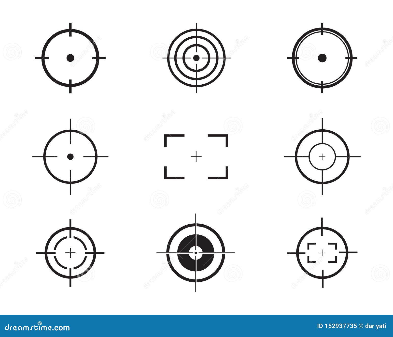 Set of Target Icons, Arrow Vector Illustration Stock Vector ...