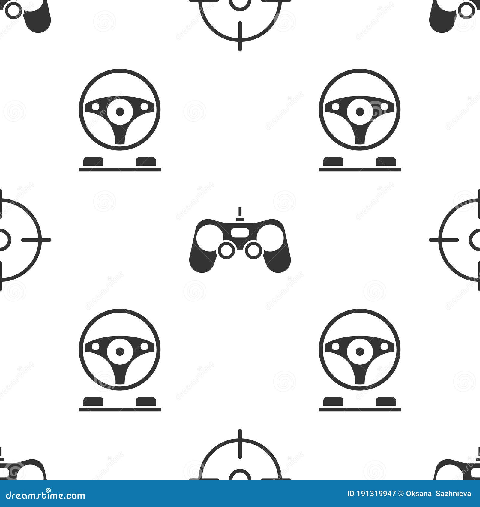 Set Target Sport, Gamepad and Racing Simulator Cockpit on Seamless ...