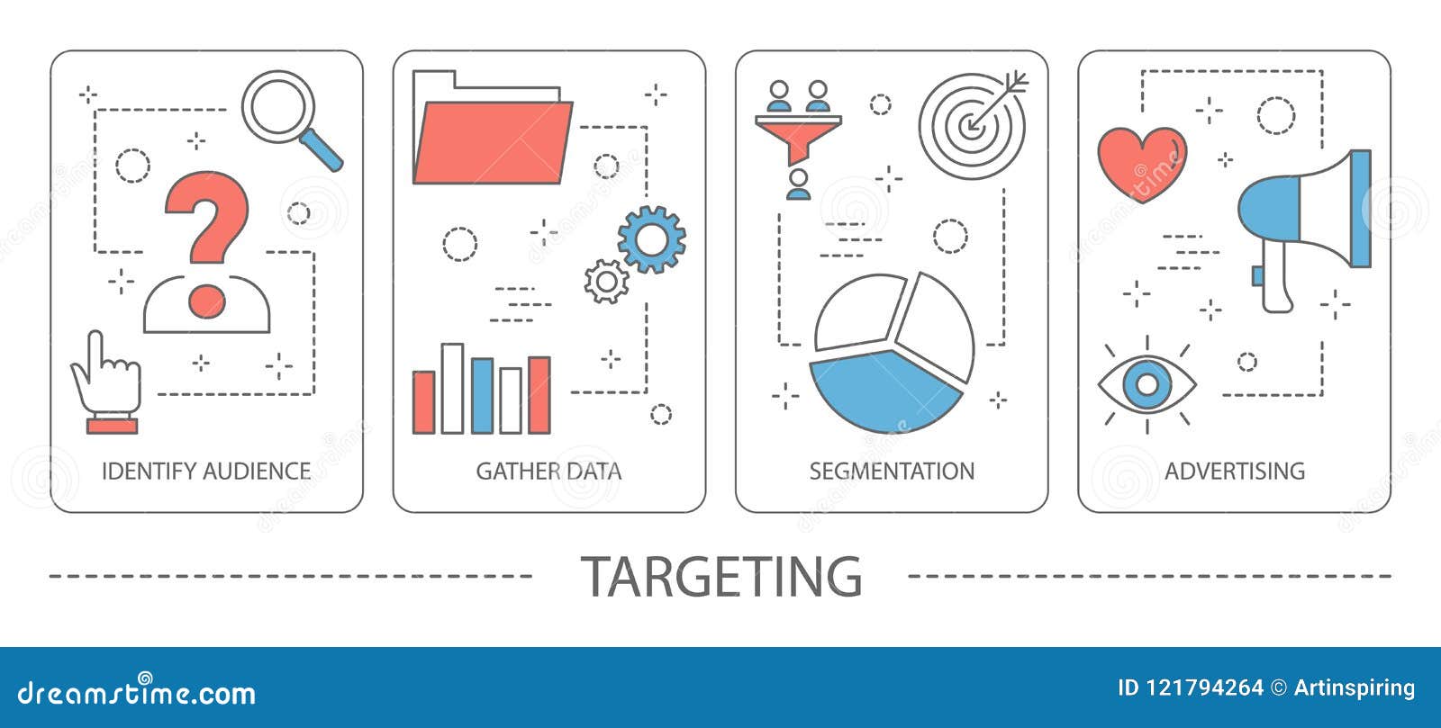 Set of Targeting Vertical Banners Stock Vector - Illustration of flat ...