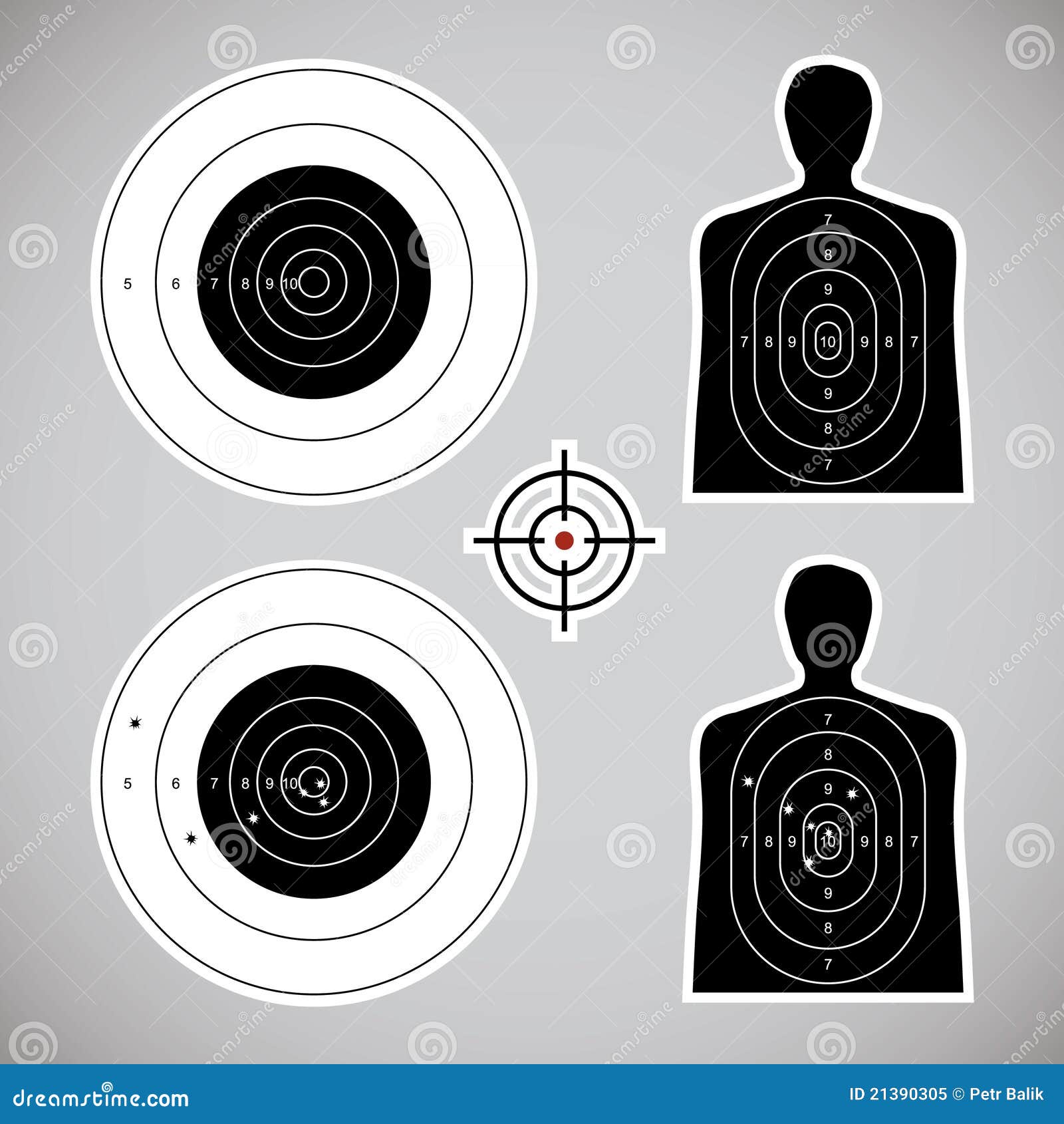 Set the targets stock illustration. Illustration of military - 21390305