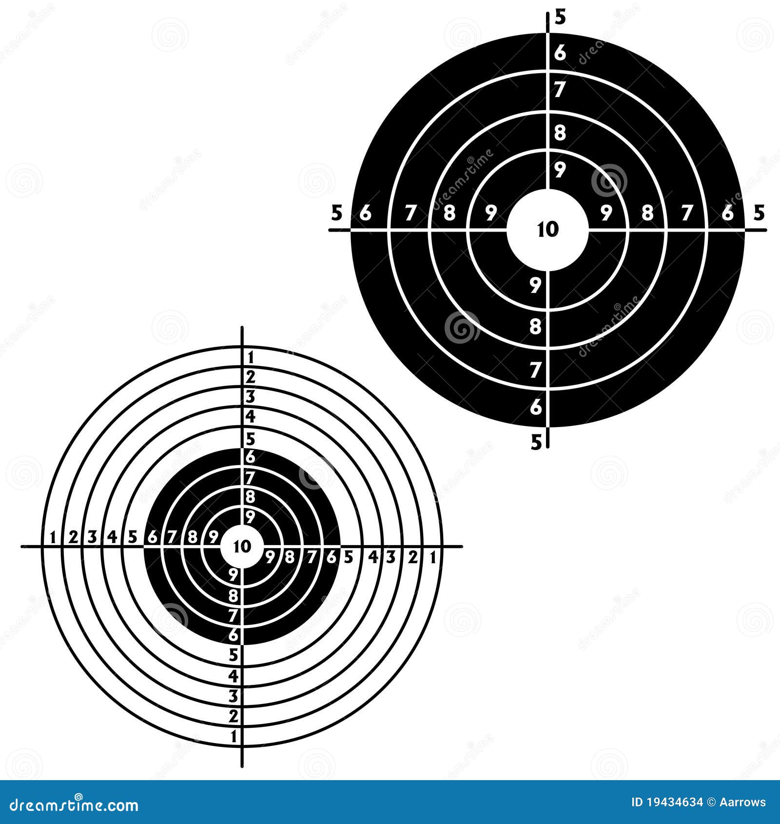 Set Targets for Practical Pistol Shooting Stock Illustration ...