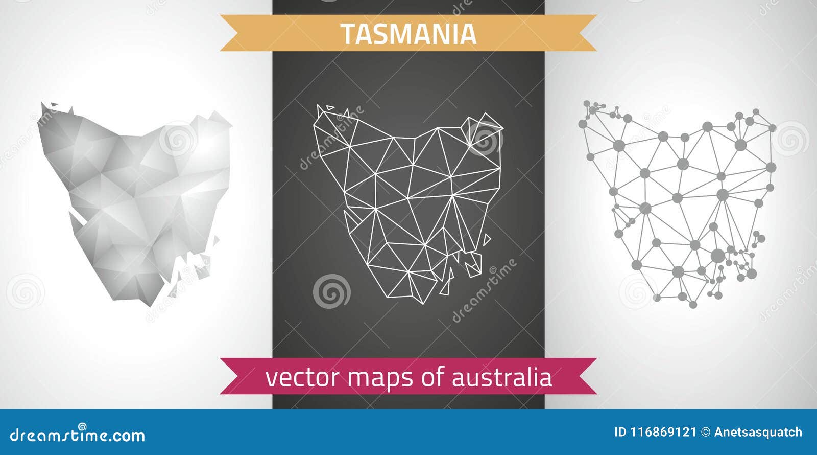 Tasmania Polygonal Triangle Grey And Silver Vector Map | CartoonDealer ... Tasmania Polygonal Triangle Grey And Silver Vector Map | CartoonDealer ...