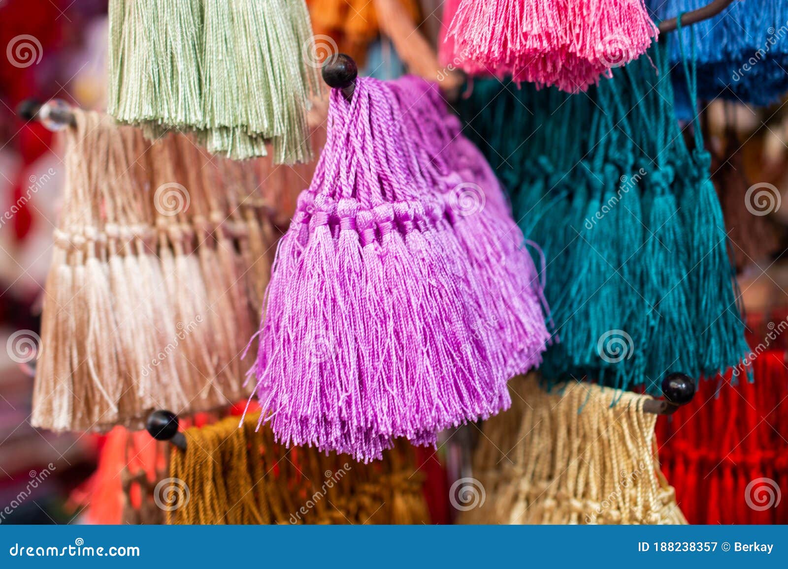 Set of Tassels in Various Colors for Design Elements Stock Image ...