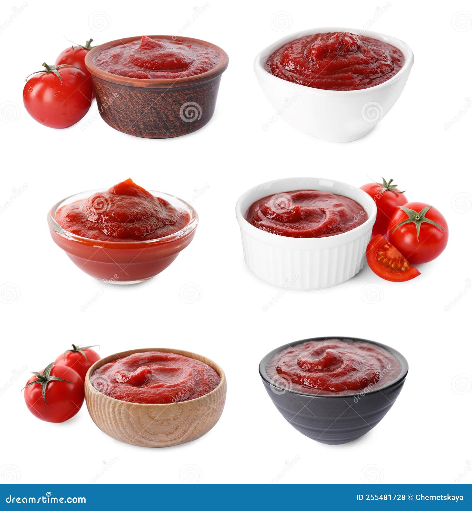 Set with Tasty Ketchup on White Background Stock Photo - Image of ...