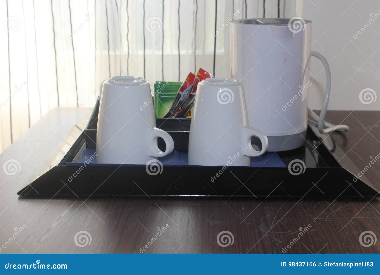 Set for Tea Preparation in a Hotel Stock Photo - Image of hotel, table ...