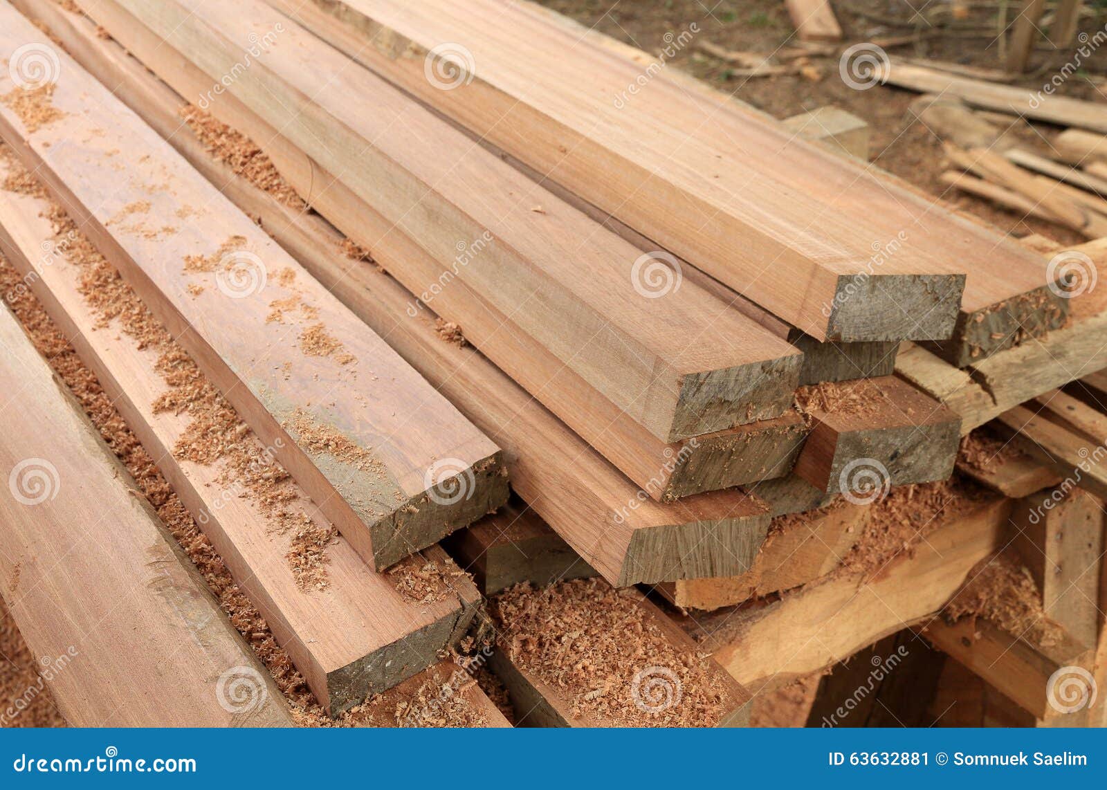 Set of teak wood stock image. Image of build, wall, architecture - 63632881