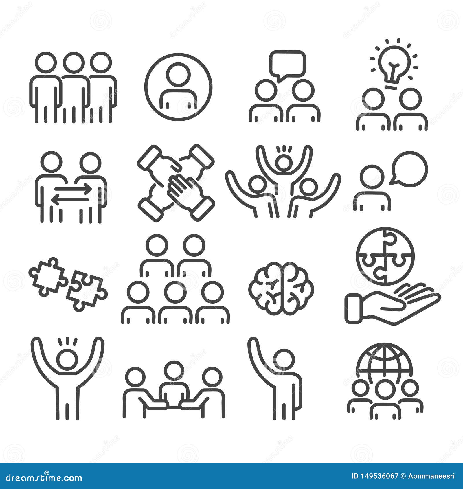 White Teamwork Icons Stock Illustrations – 19,795 White Teamwork Icons ...