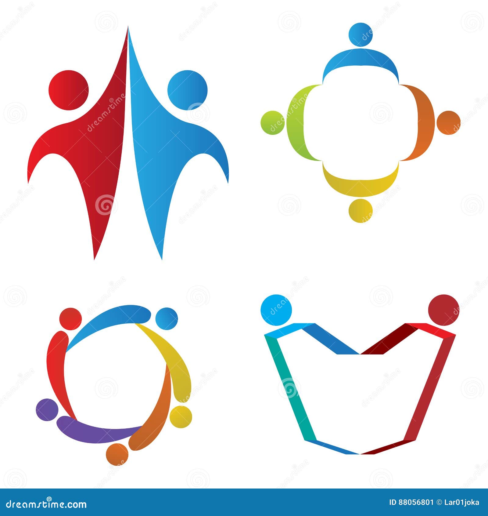 Teamwork Logos Cartoon Vector | CartoonDealer.com #37078251