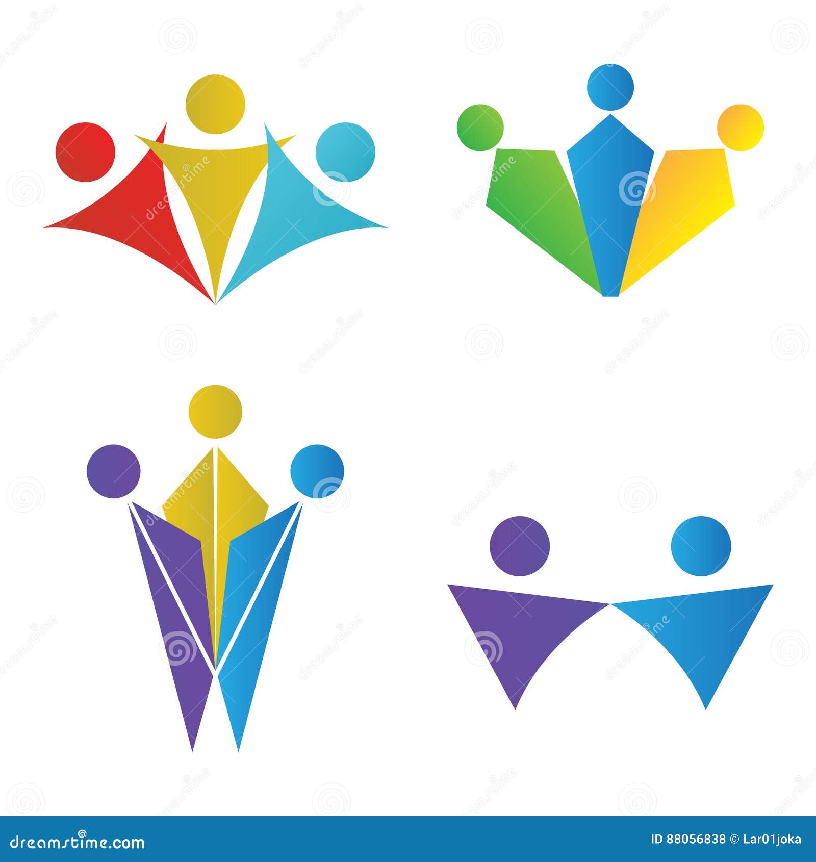 Teamwork Logos Cartoon Vector | CartoonDealer.com #37078251