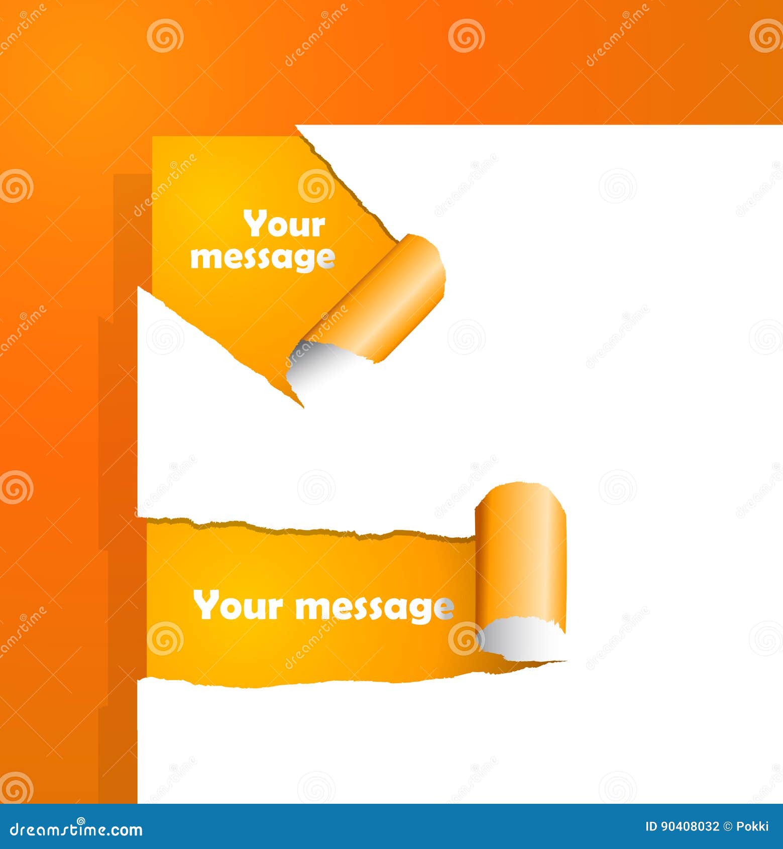 Set of Teared Paper with Place for Your Own Text. Stock Vector ...