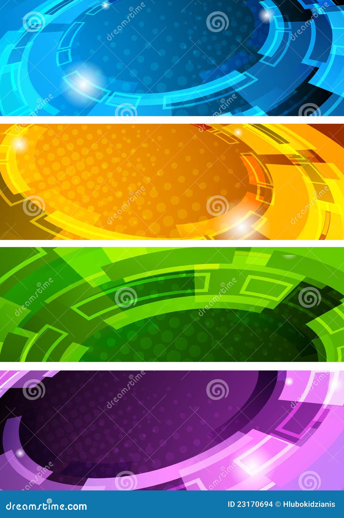 Set of tech banners stock vector. Illustration of cool - 23170694
