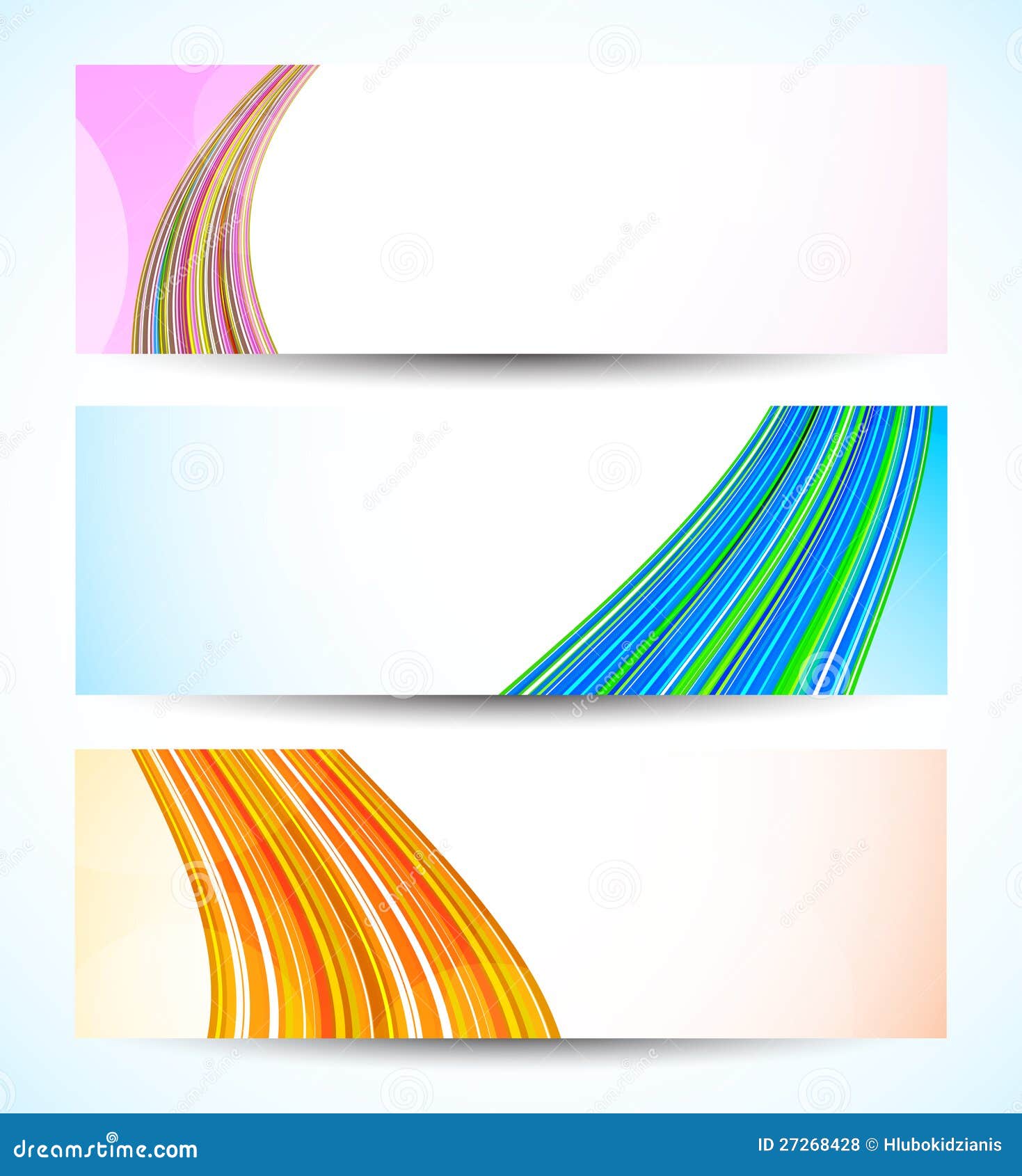 Set of tech banners stock vector. Illustration of color - 27268428