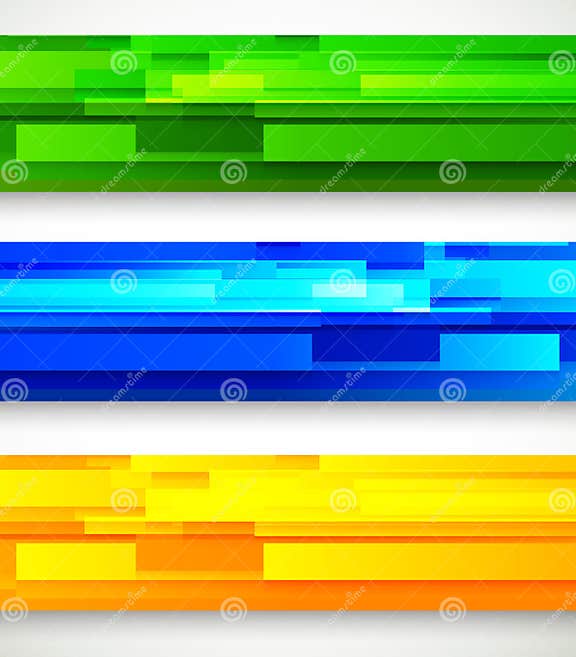 Set of tech banners stock vector. Illustration of artwork - 42696657
