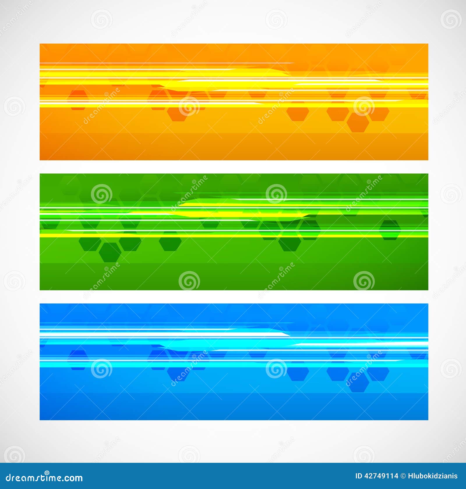 Set of tech banners stock vector. Illustration of abstract - 42749114
