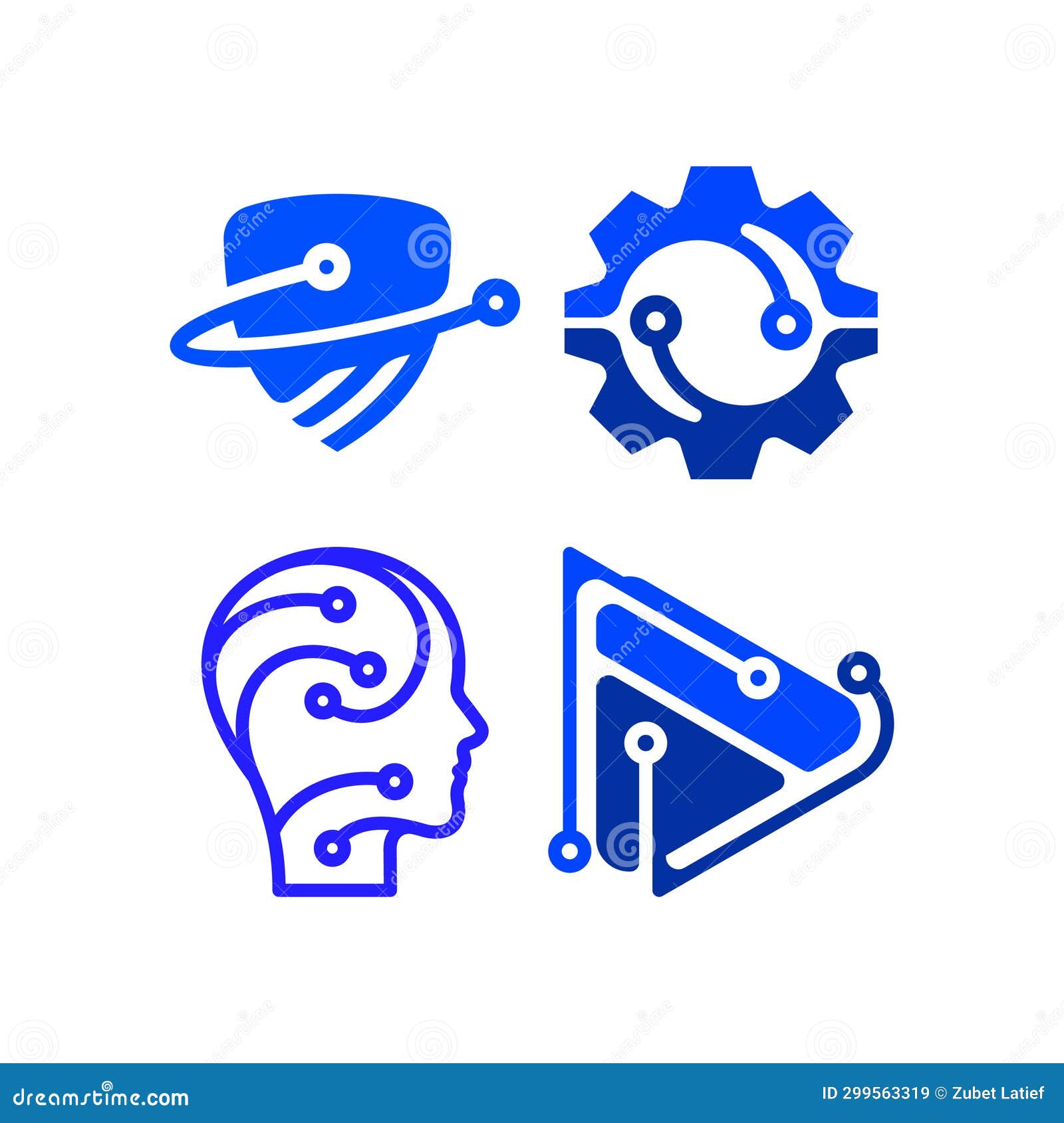 Set of Tech Logo Vector Template,element Graphic Illustration Design ...