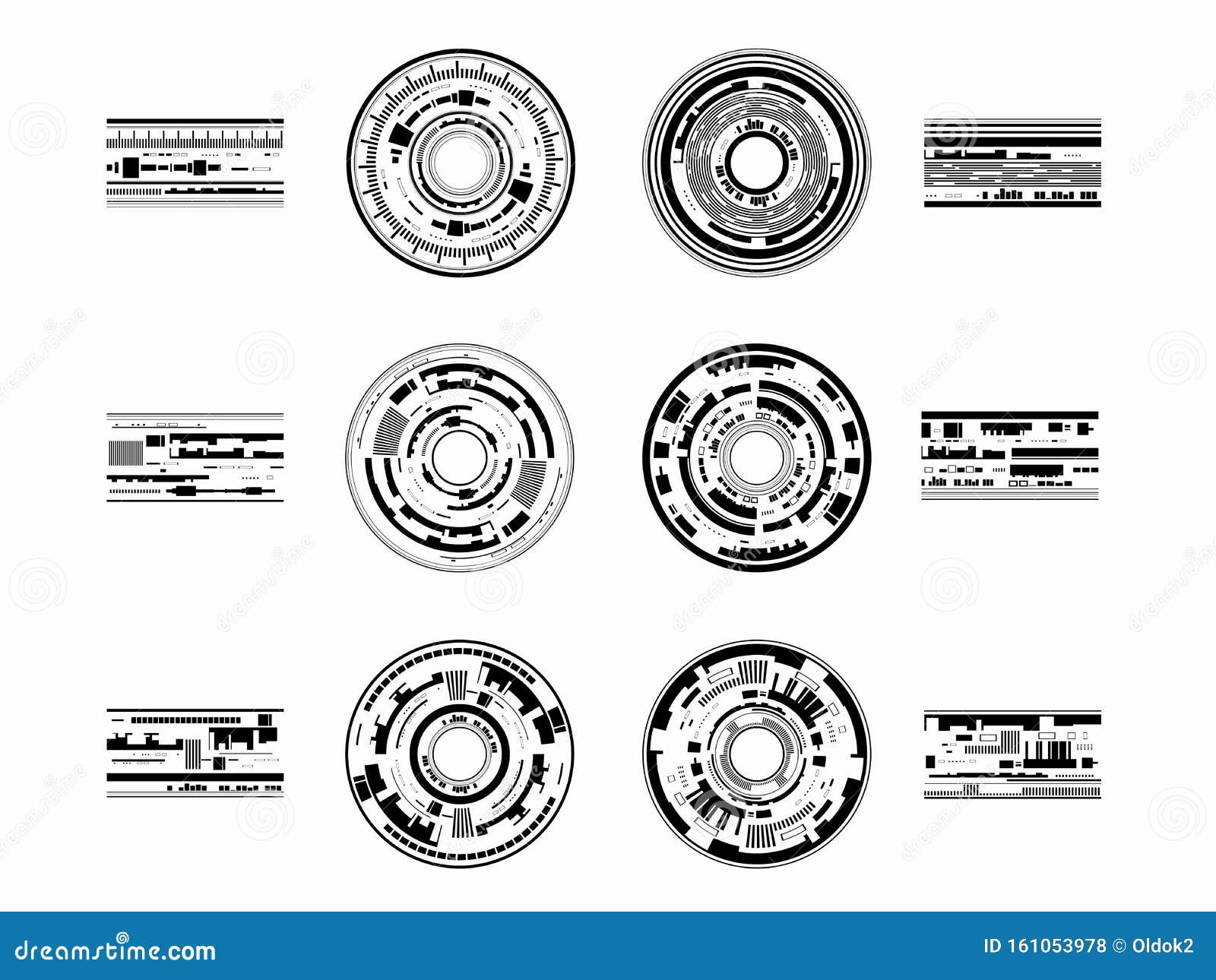 Set Technic Wheel, Vector Illustration Stock Vector - Illustration of ...