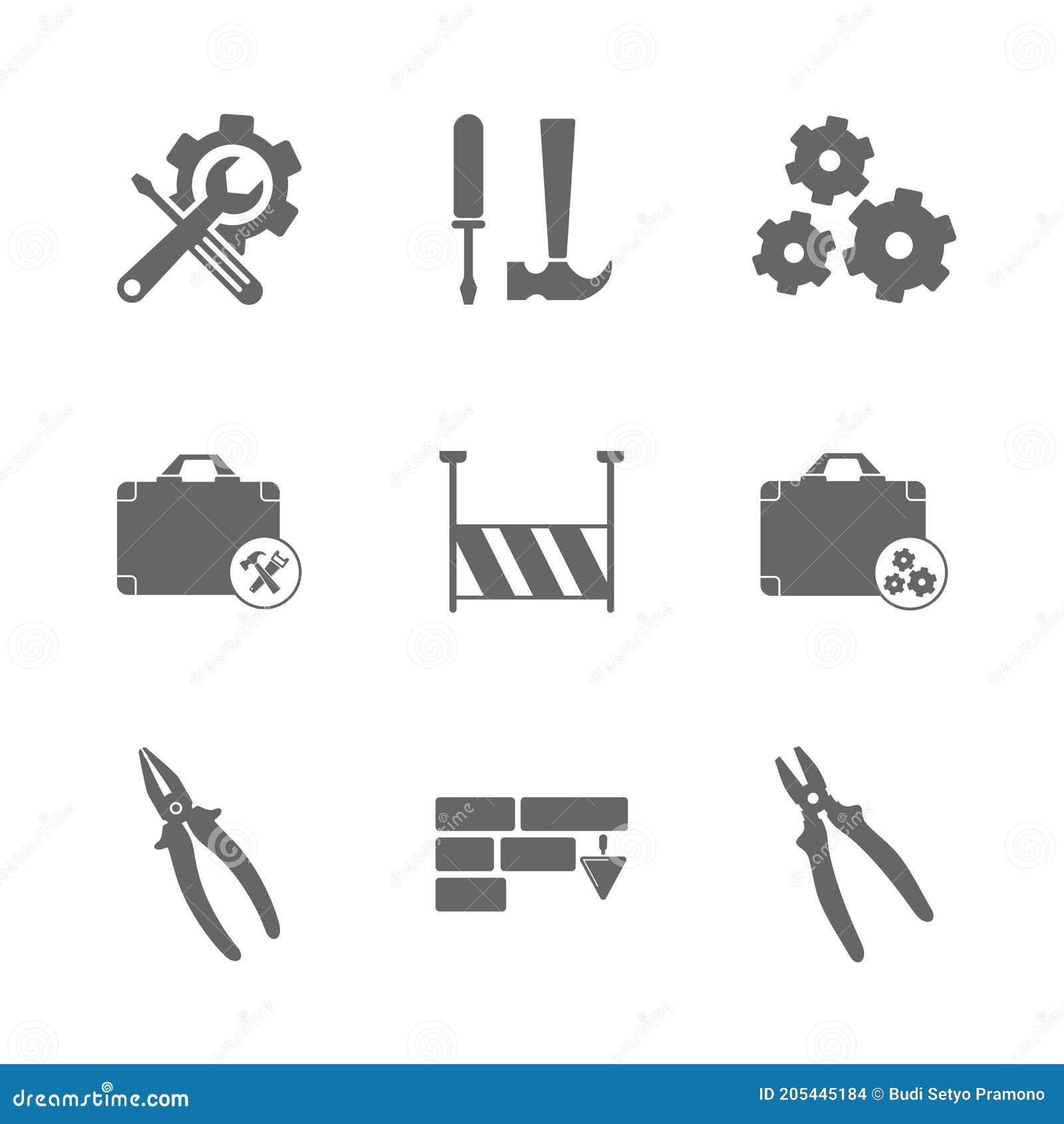 Set of Technical Icon Vector, Engineering Simple Icon Template ...