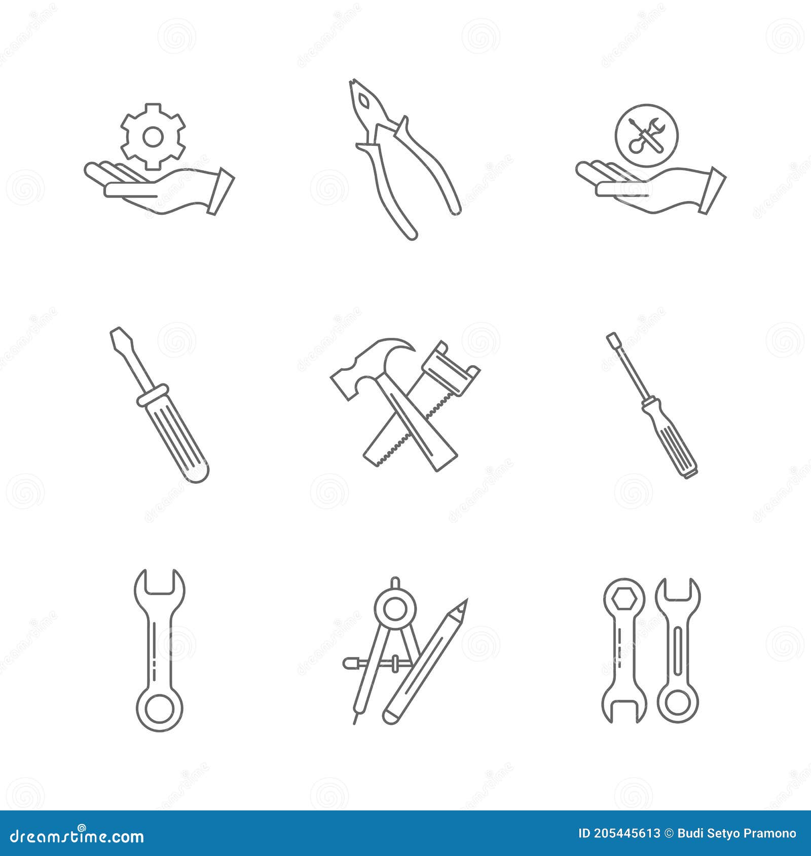 Set of Technical Icon Vector, Engineering Simple Icon Template ...