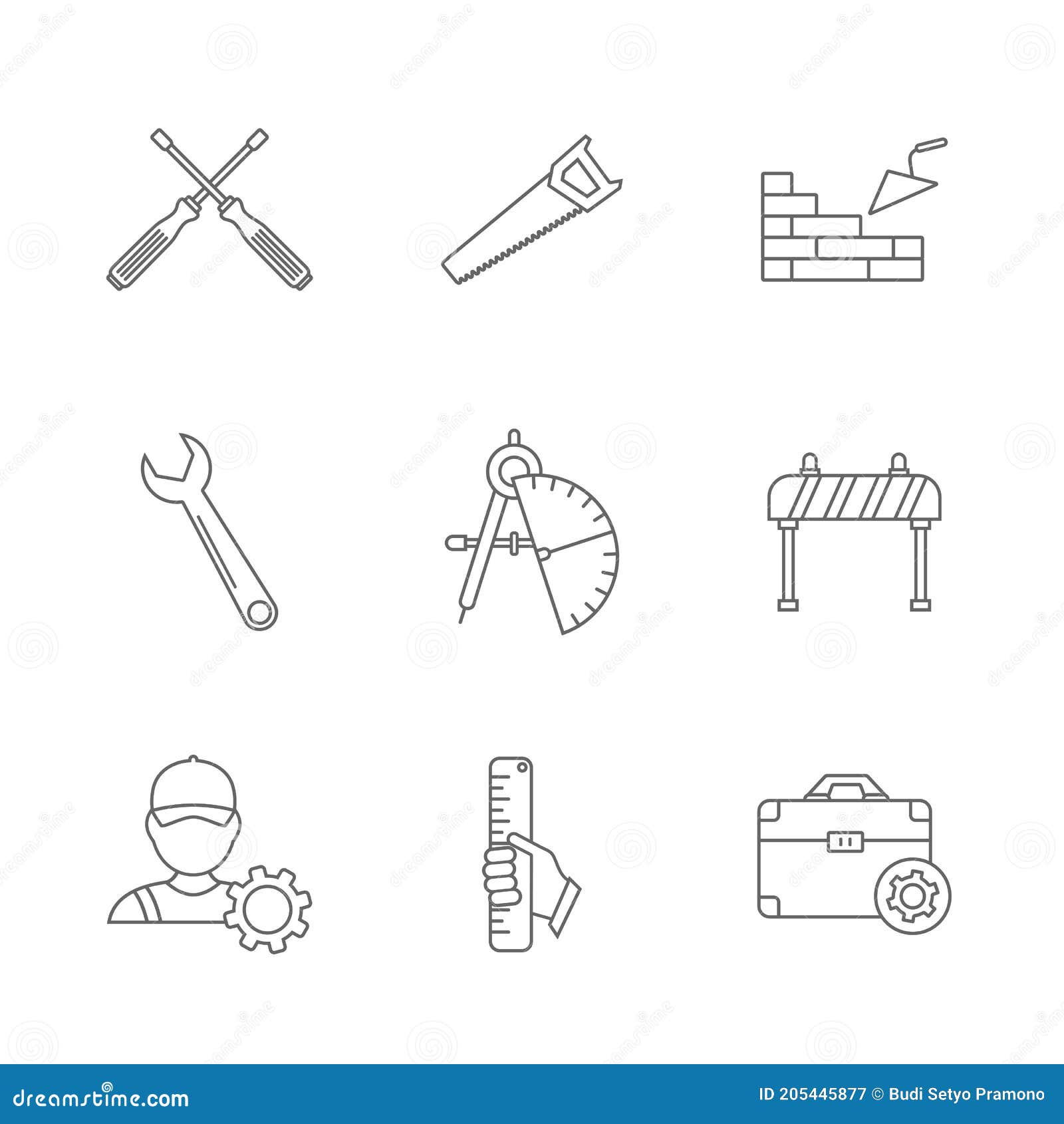 Set of Technical Icon Vector, Engineering Simple Icon Template ...