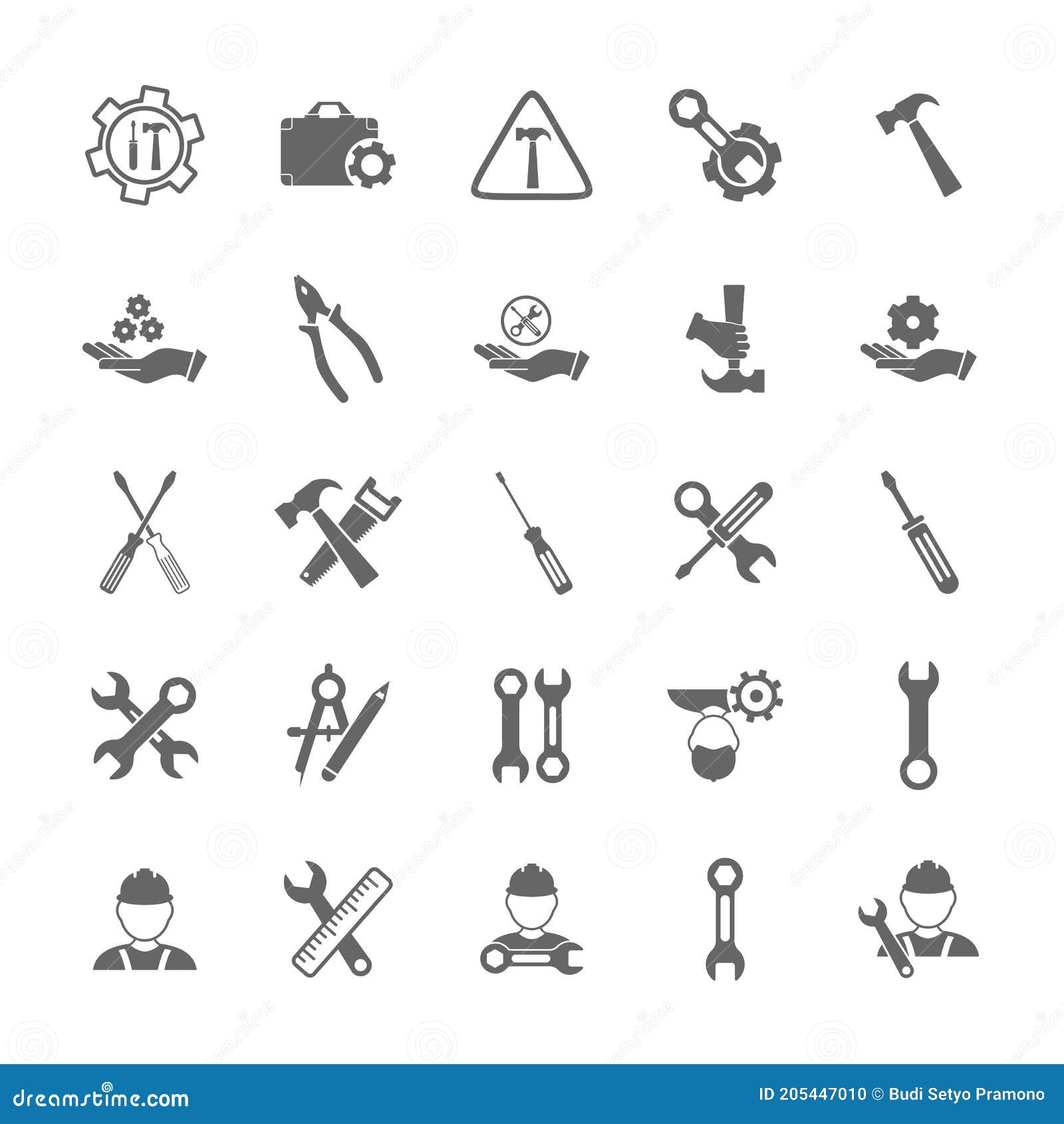 Set of Technical Icon Vector, Engineering Simple Icon Template ...