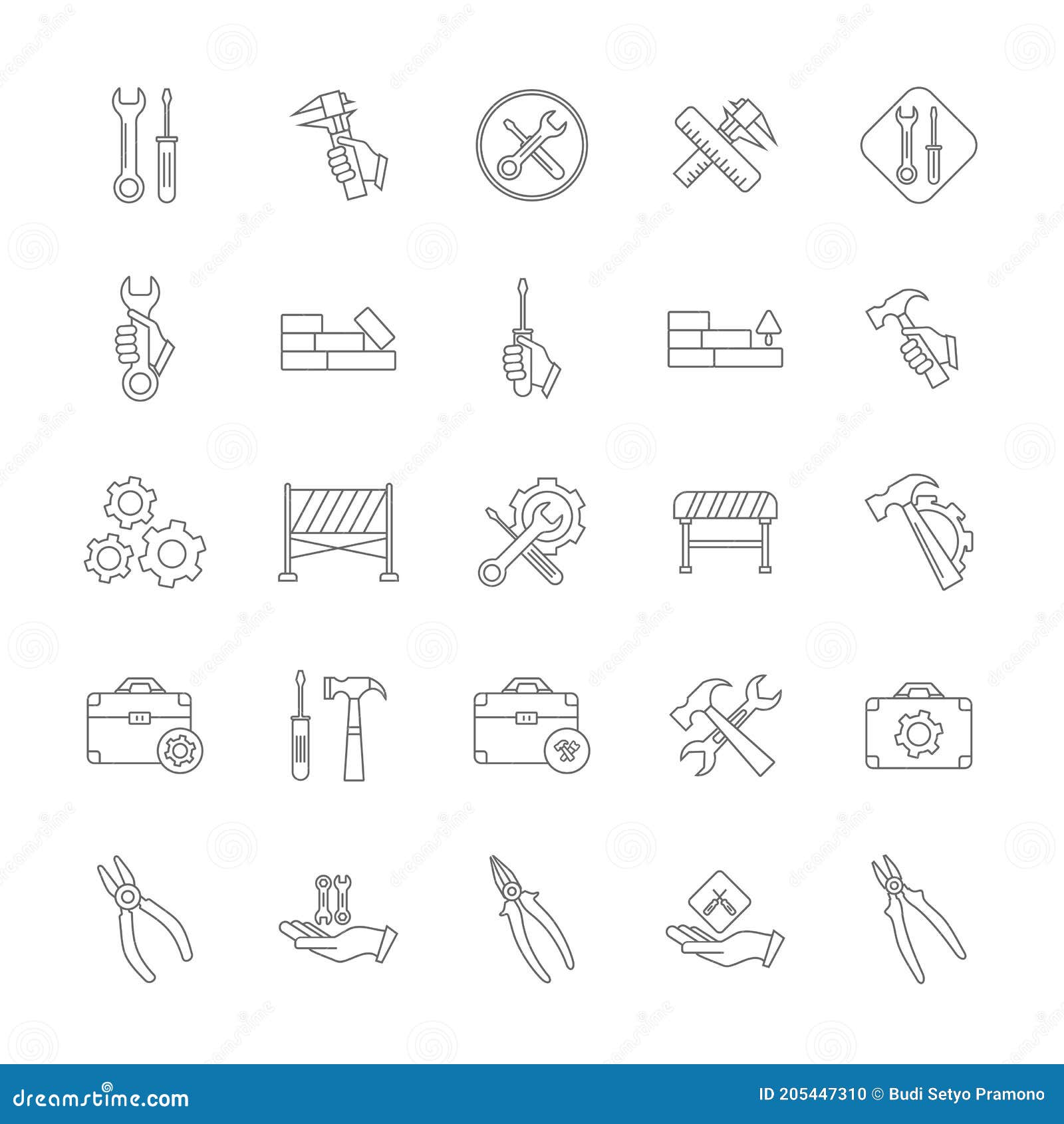 Set of Technical Icon Vector, Engineering Simple Icon Template ...