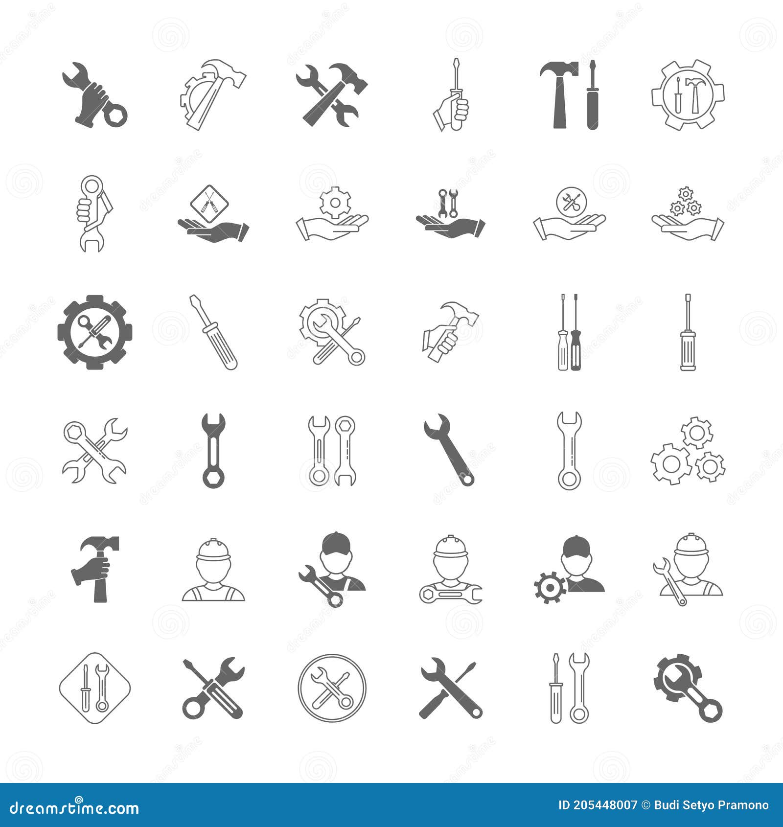 Set of Technical Icon Vector, Engineering Simple Icon Template ...