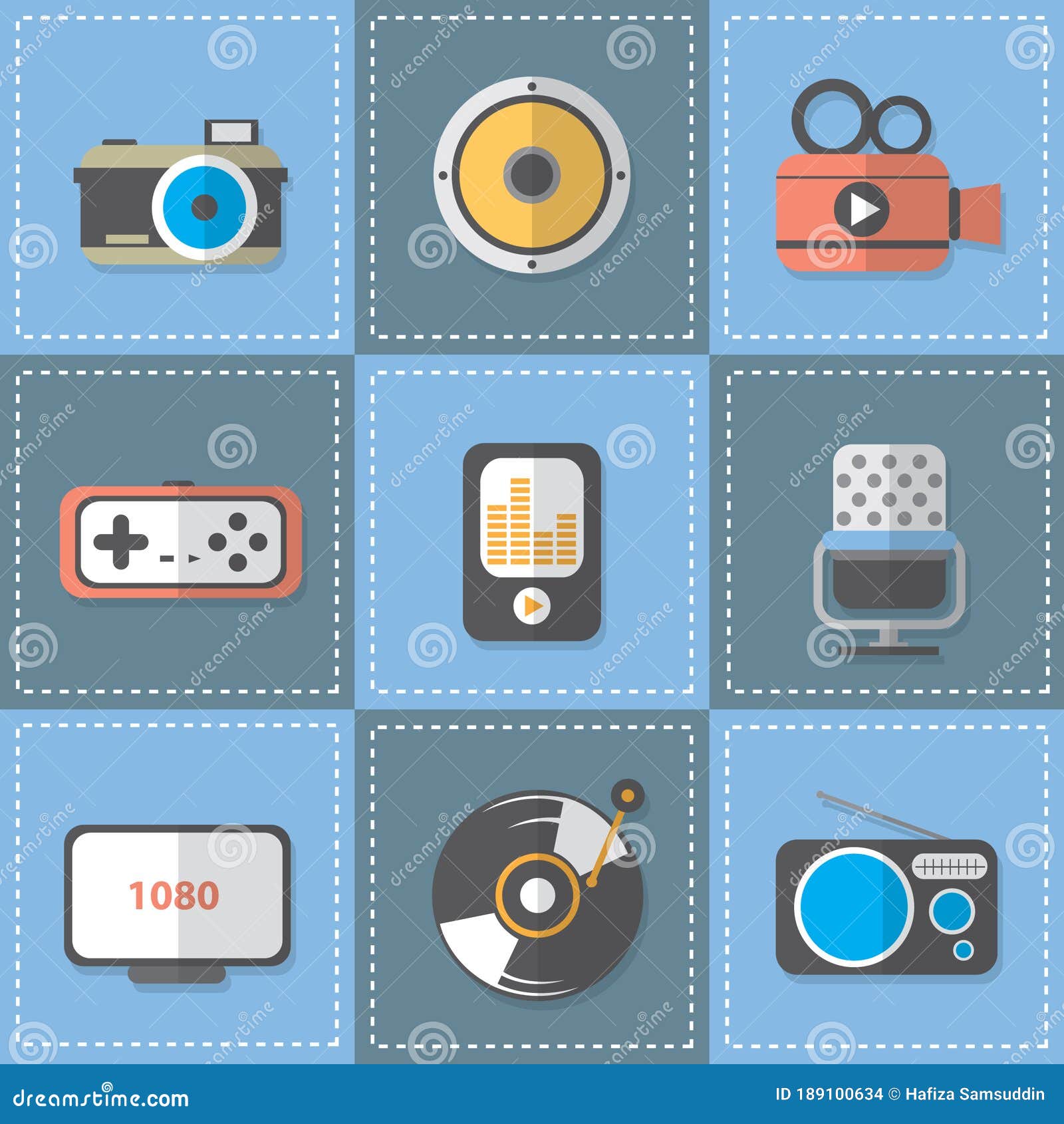 Set of Technological Devices. Vector Illustration Decorative Design ...