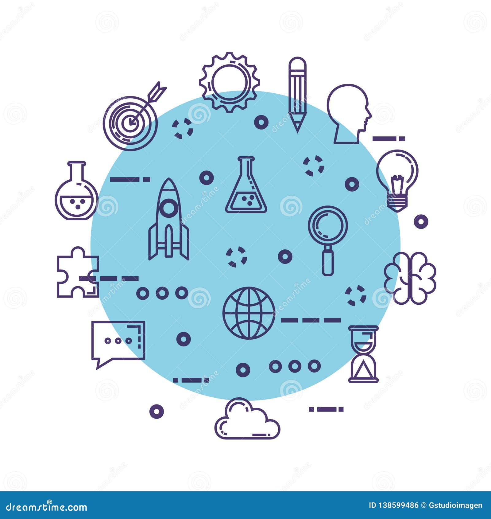 Set of Technological Innovation Icons Stock Vector - Illustration of ...