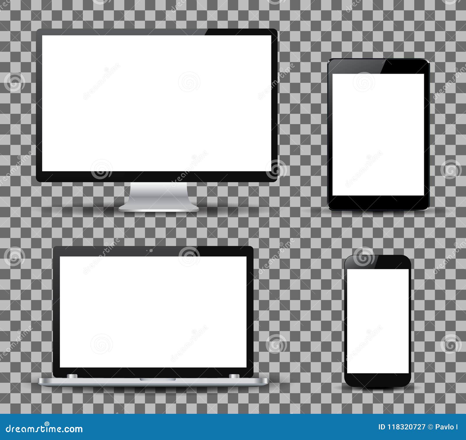 Set Technology Devices with White Display - Vector for Stock Stock ...