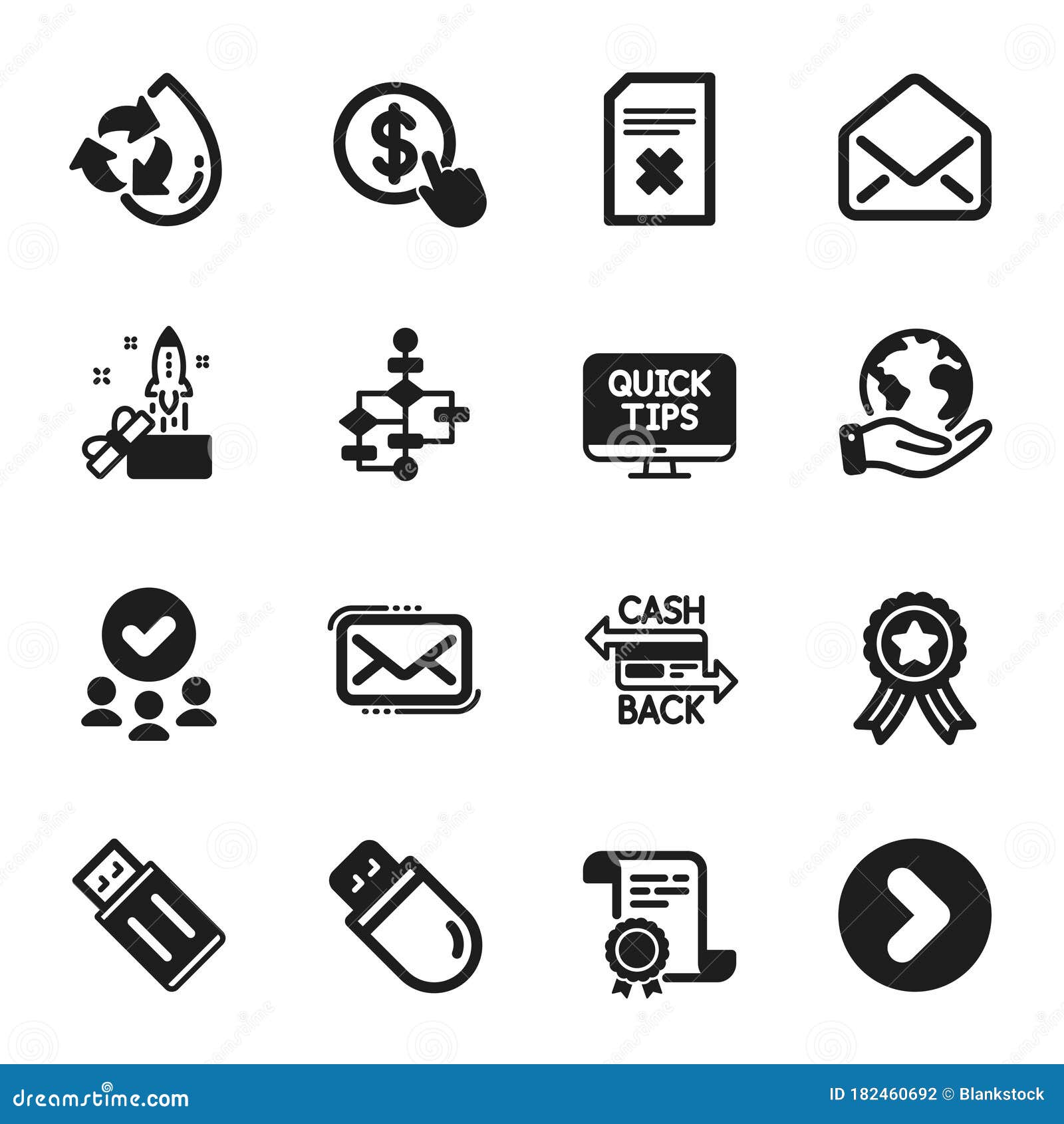 Messenger Mail, Approve And Mouse Cursor Icons. Identification Card ...