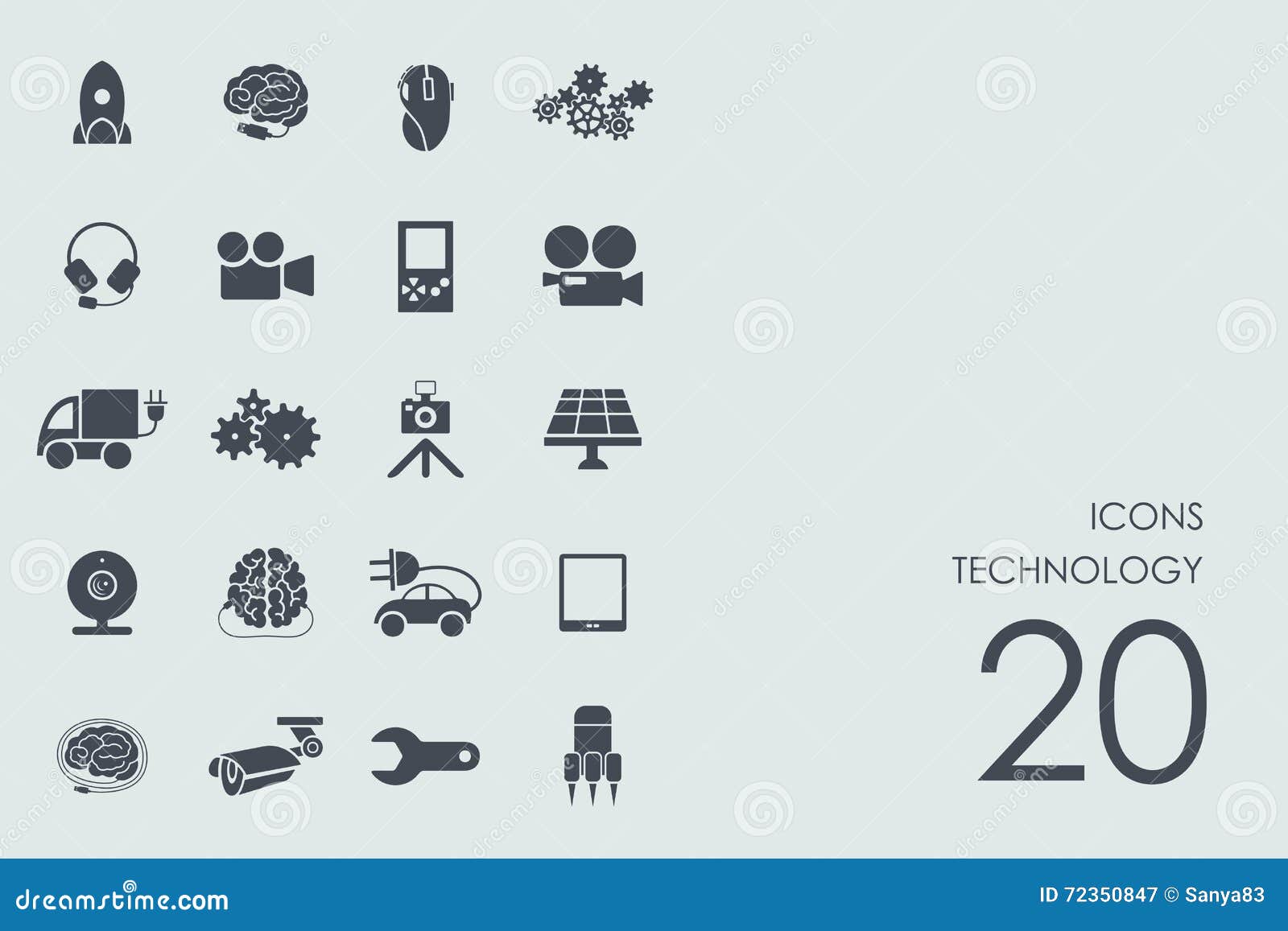 Set of technology icons stock vector. Illustration of circuit - 72350847