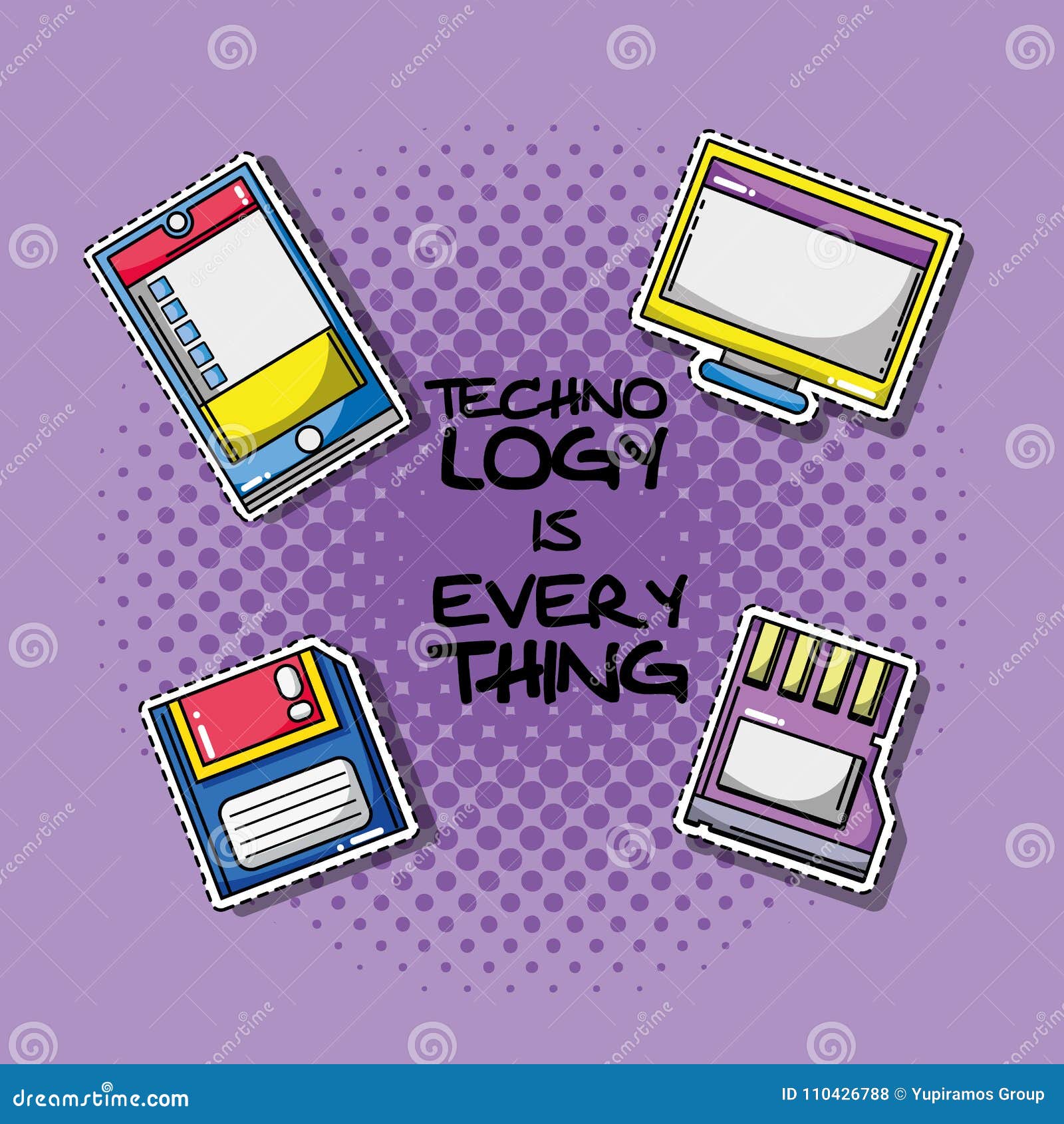 Set Technology Patches Data Information Stock Vector - Illustration of ...