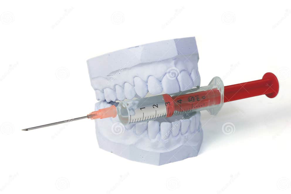 Set of Teeth Bites on Syringe Stock Image - Image of medical, substance ...
