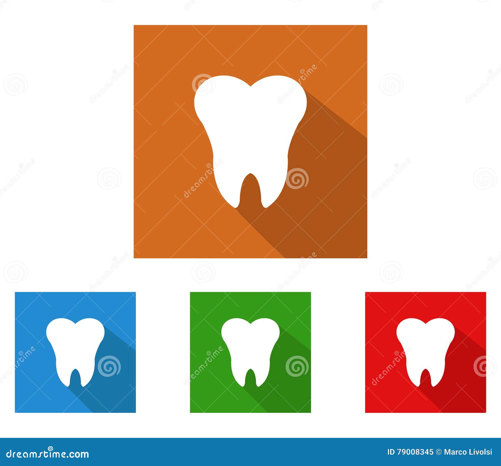 Set of teeth icons stock illustration. Illustration of toothache - 79008345