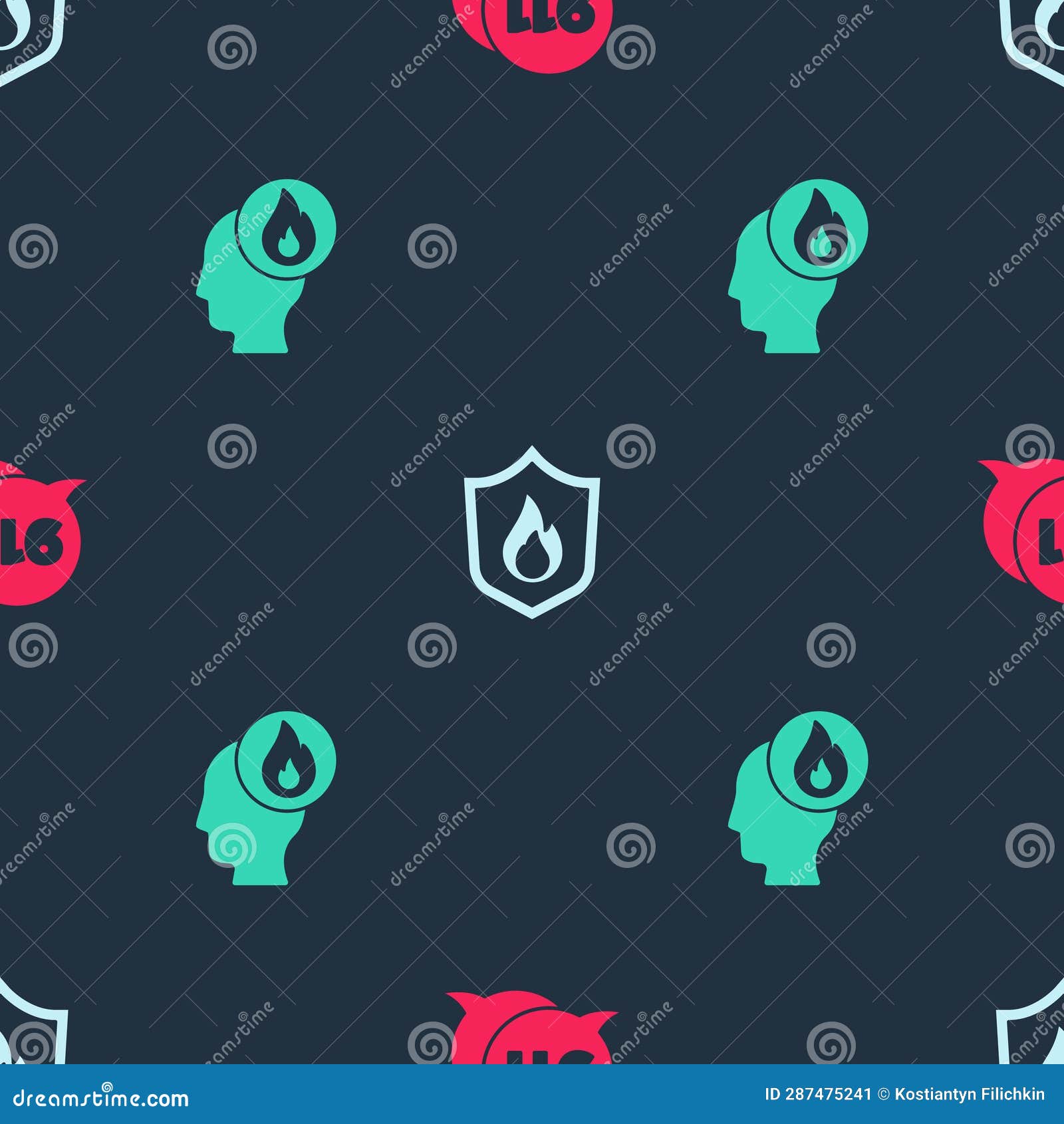 Set Telephone Call 911, Fire Protection Shield and Firefighter on ...