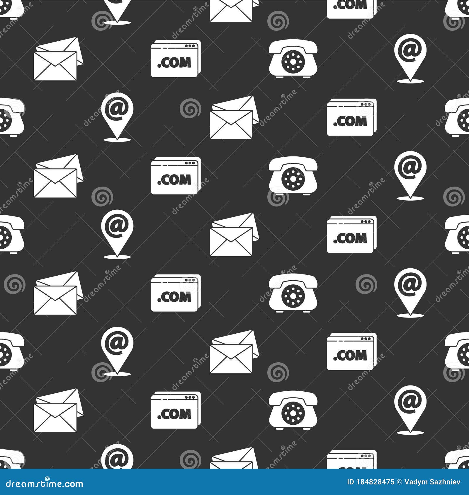 Set Telephone, Location and Mail and E-mail, Envelope and Website ...