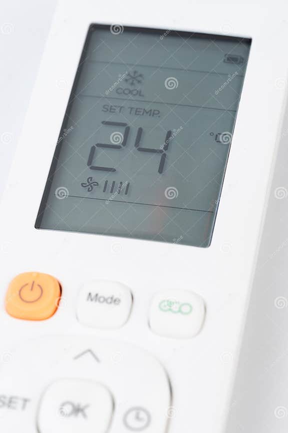 Set Temperature on Air Conditioner Stock Image - Image of adjusting ...