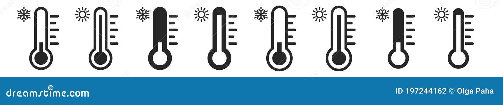 Set temperature symbol 3 stock vector. Illustration of instrument ...