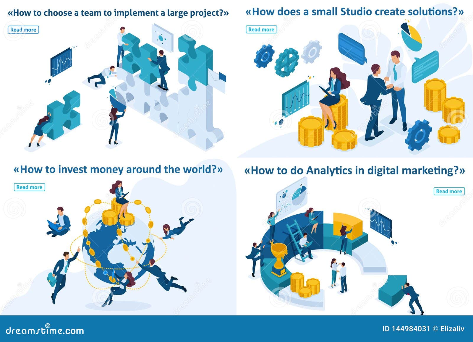 Isometric Concept Digital Marketing, Investing Stock Vector ...