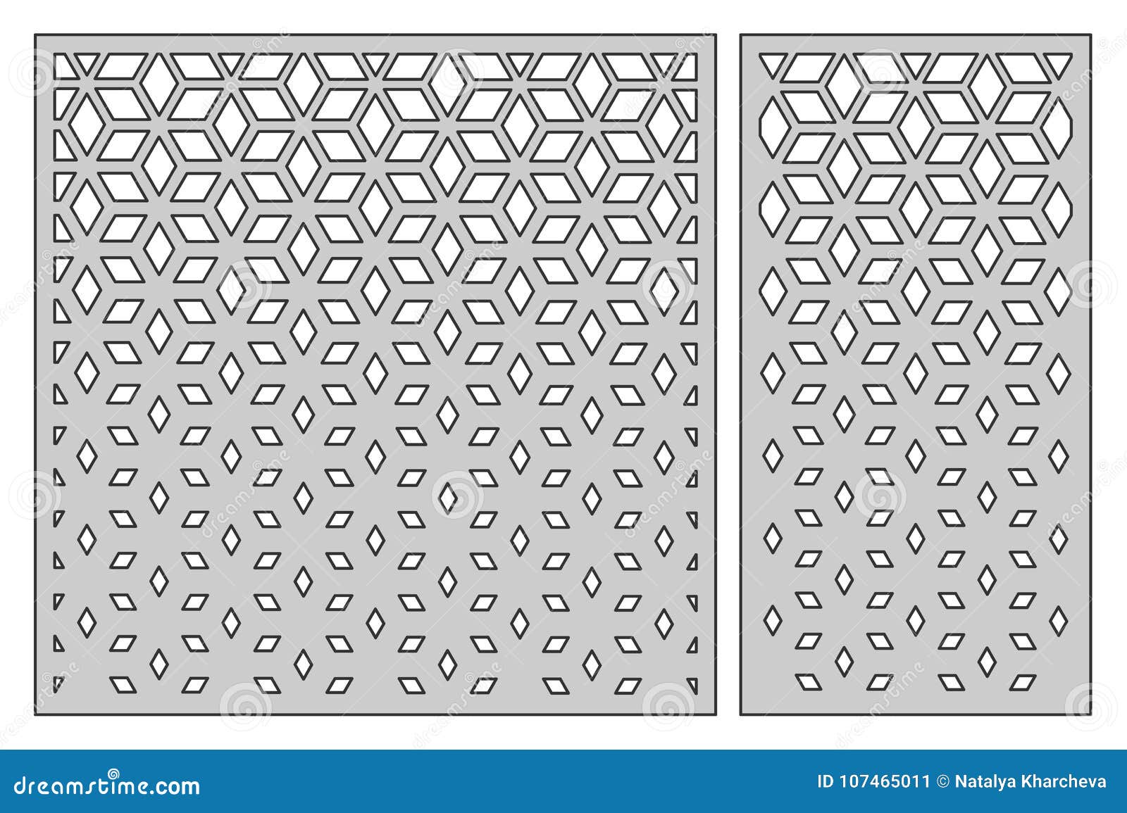Set Template for Cutting. Square Mesh Pattern. Laser Cut Stock Vector ...