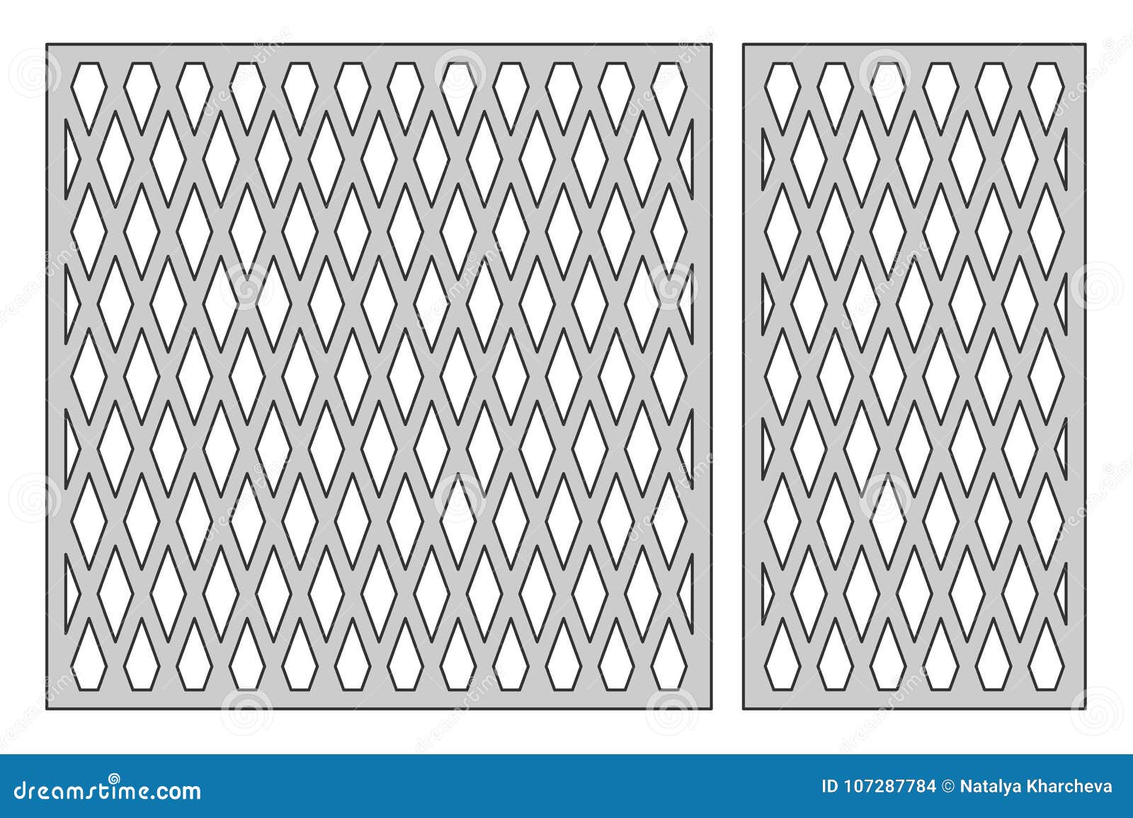 Set Template for Cutting. Square Pattern. Laser Cut Stock Vector ...