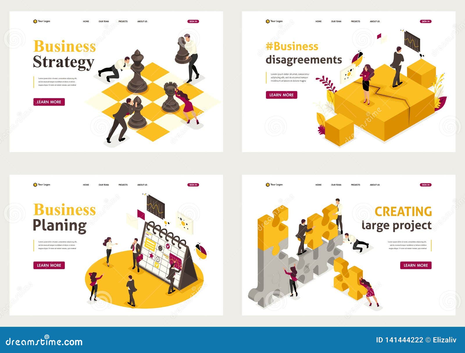 Isometric Business Solution Stock Vector - Illustration of business ...